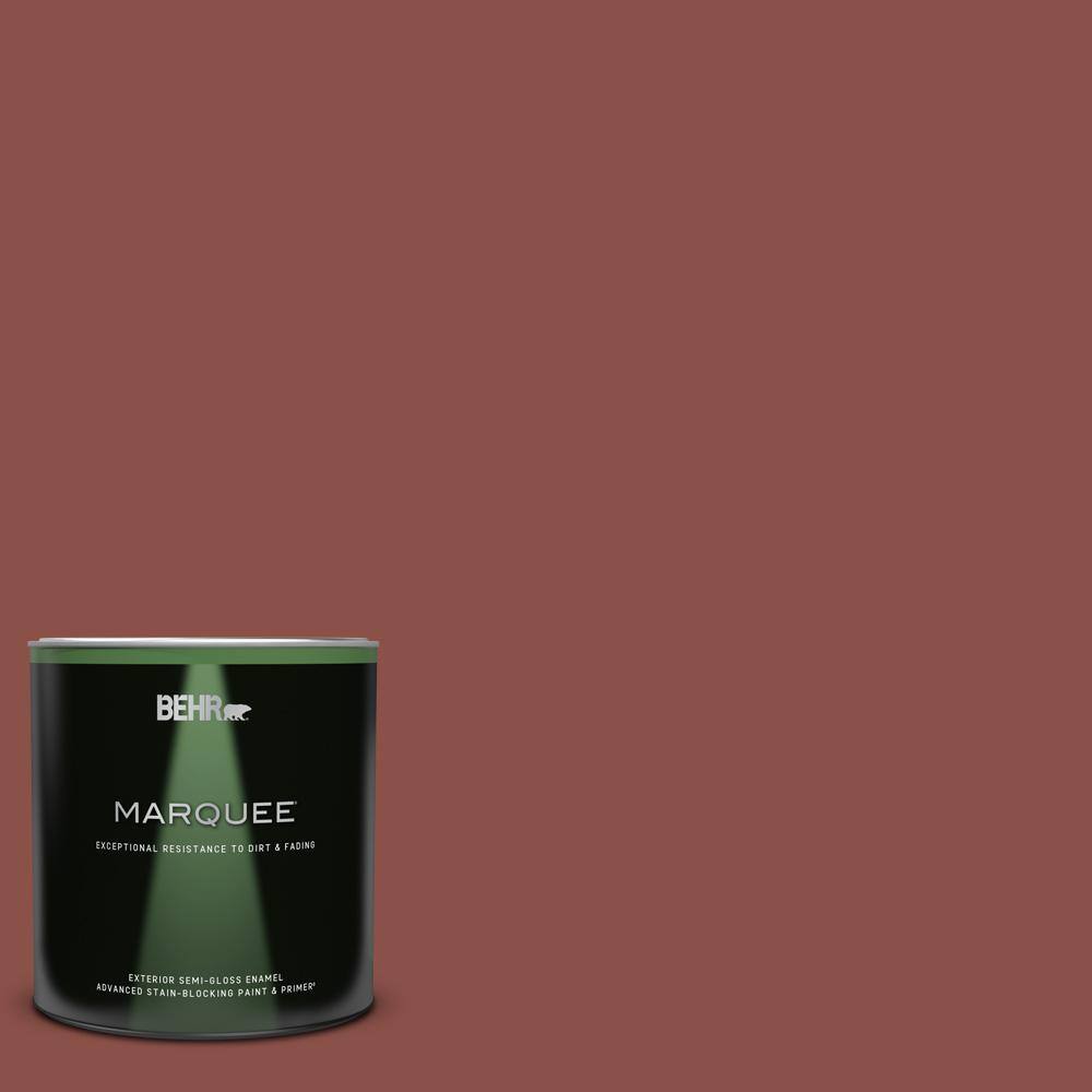 BEHR MARQUEE 1 qt. #S150-6 Spiced Berry Semi-Gloss Enamel Exterior ...