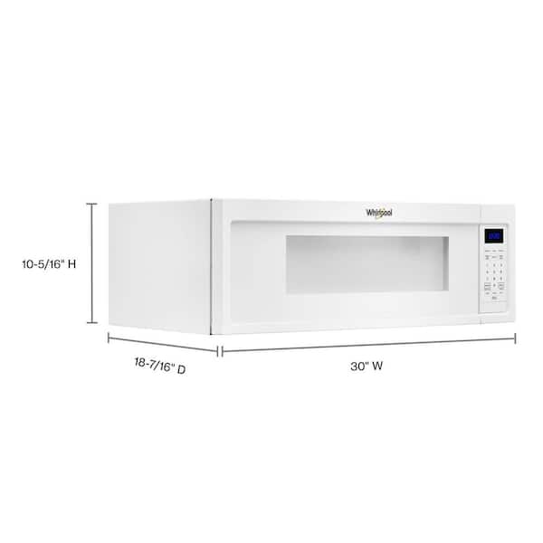 White low profile microwave store