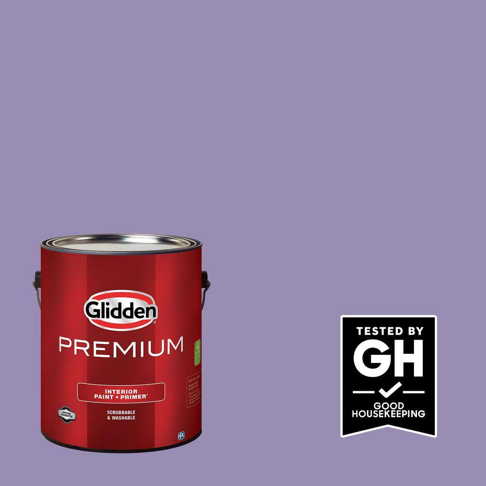 Glidden Premium 1 gal. PPG1175-5 French Violet Satin Interior Paint ...