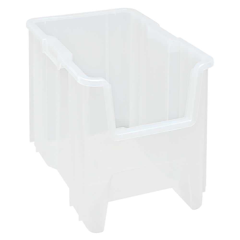 QUANTUM STORAGE SYSTEMS Giant Stack 26.36 qt. Container in Clear (4 ...