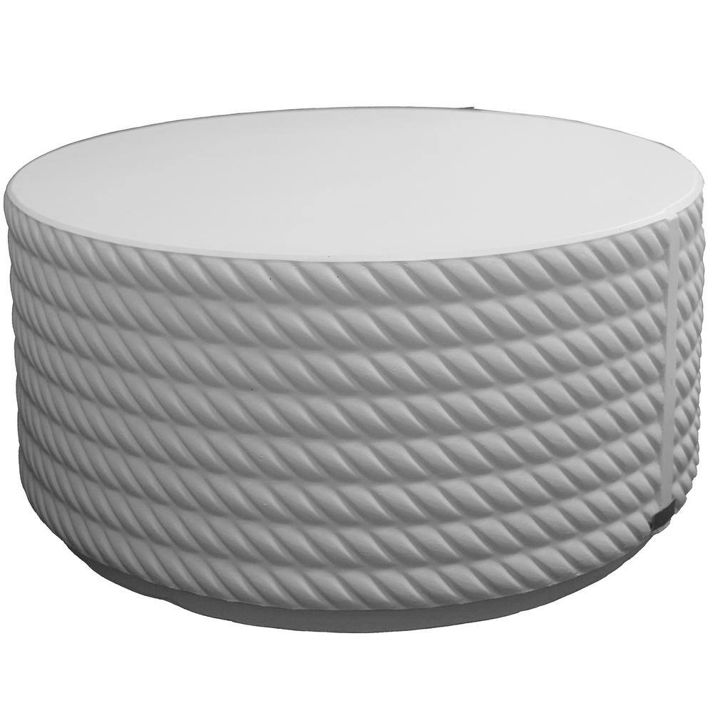 moda furnishings Lois 14 in. H Terrafab Indoor and Outdoor Use White ...