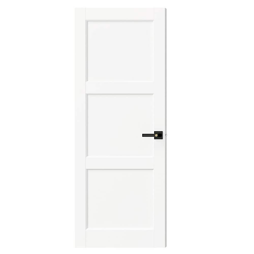 TENONER 30 in. x 80 in. MDF, Composite, Pre-finished Primed, White, T ...