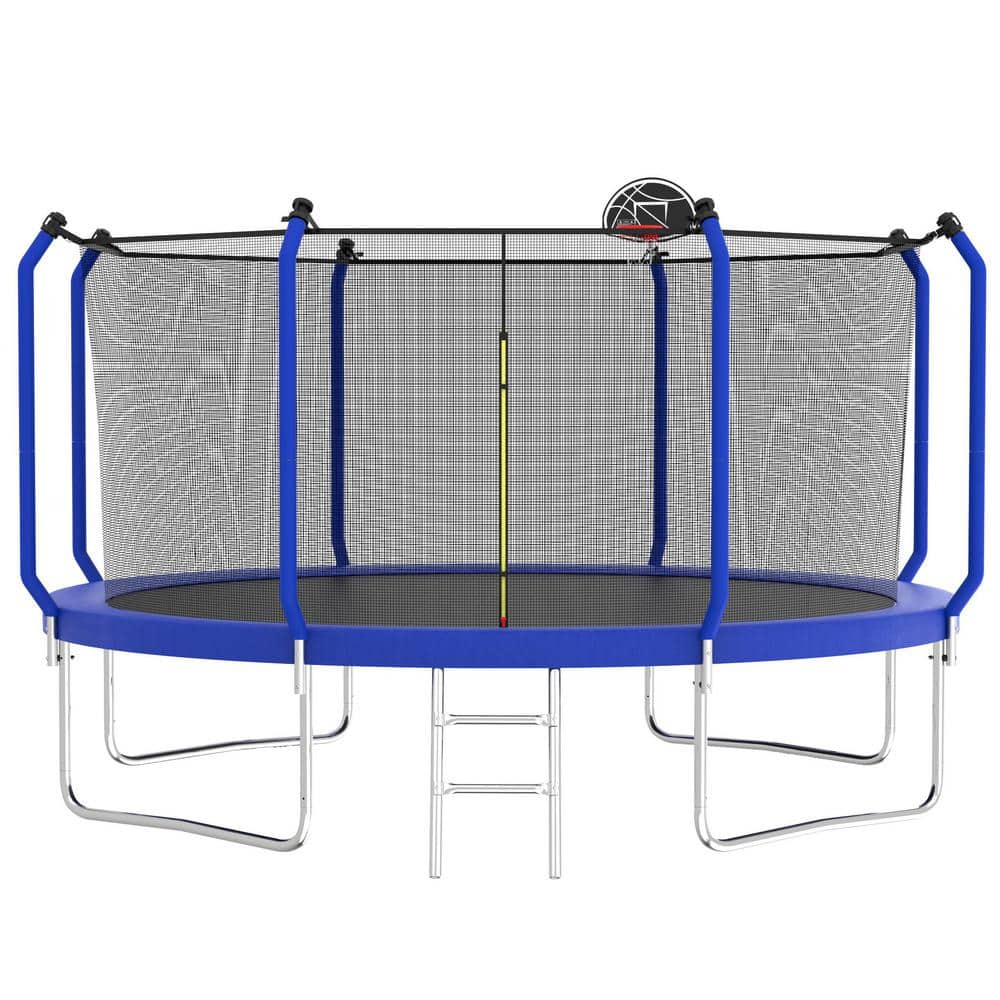 Zeus & Ruta 14 ft. Basketball Hoop Equipped ASTM Approved Reinforced Type Safe Recreational ...