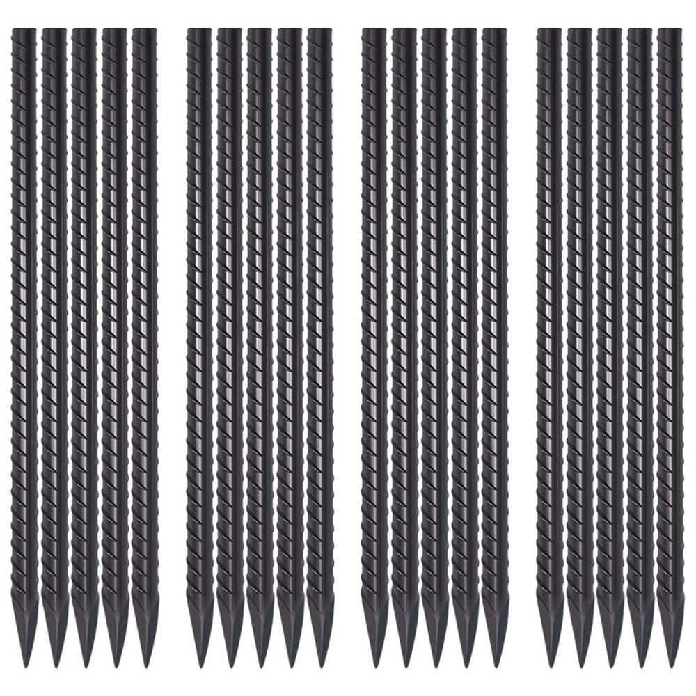 NVNOO 1/2 in. x 24 in. Heavy Duty Landscape Rebar Timber Spikes with ...