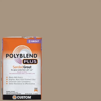 Custom Building Products Polyblend Plus #105 Earth 25 lb. Sanded Grout ...