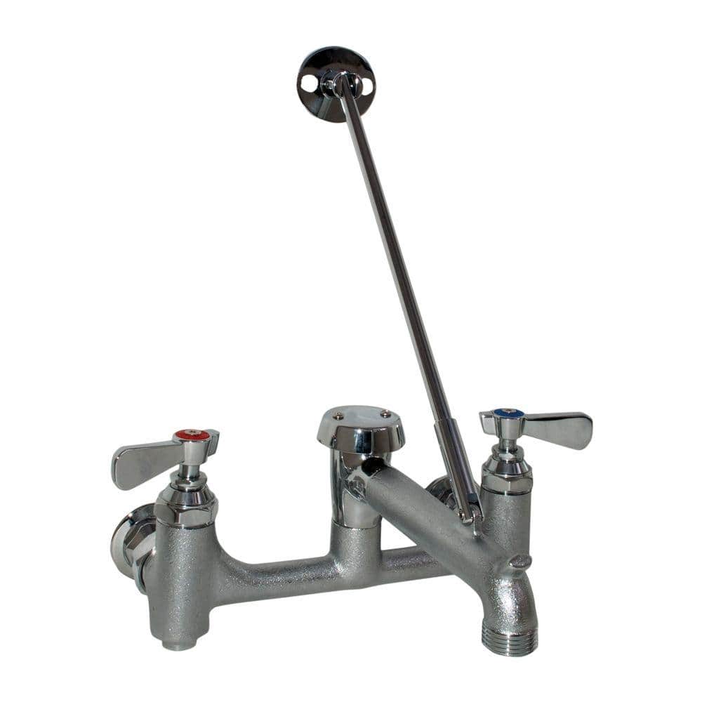EZ-FLO Wall Mount 2-Handle Service Faucet in Chrome 10361 - The Home Depot