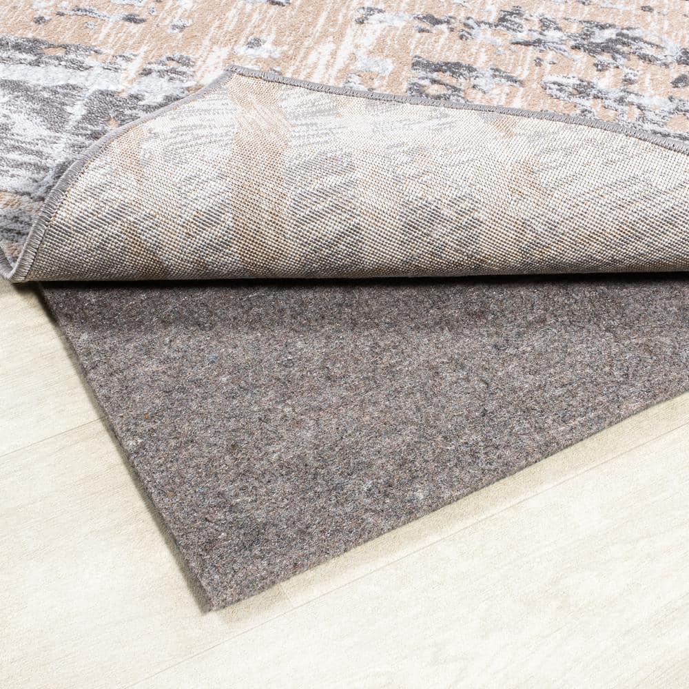 JONATHAN Y Comfort Plus Gray/Brown 9 ft. x 12 ft. Hard Surface Flooring ...