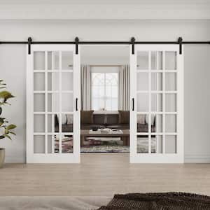 ARK DESIGN 72 in. x 96 in. 10-Lite Tempered Clear Glass White Primed ...