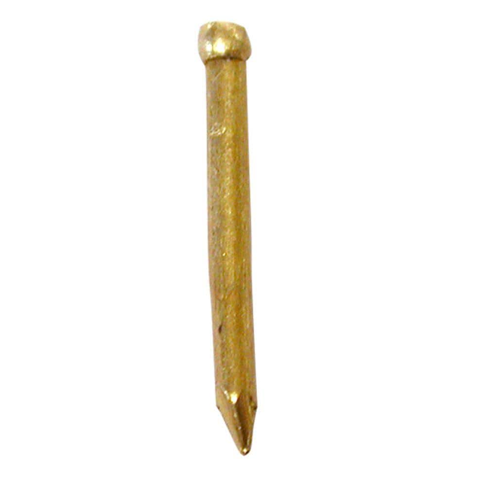 Hillman #16 x 1 in. Brass Plated Escutcheon Pin (1.5 oz.-Pack) 122623 ...