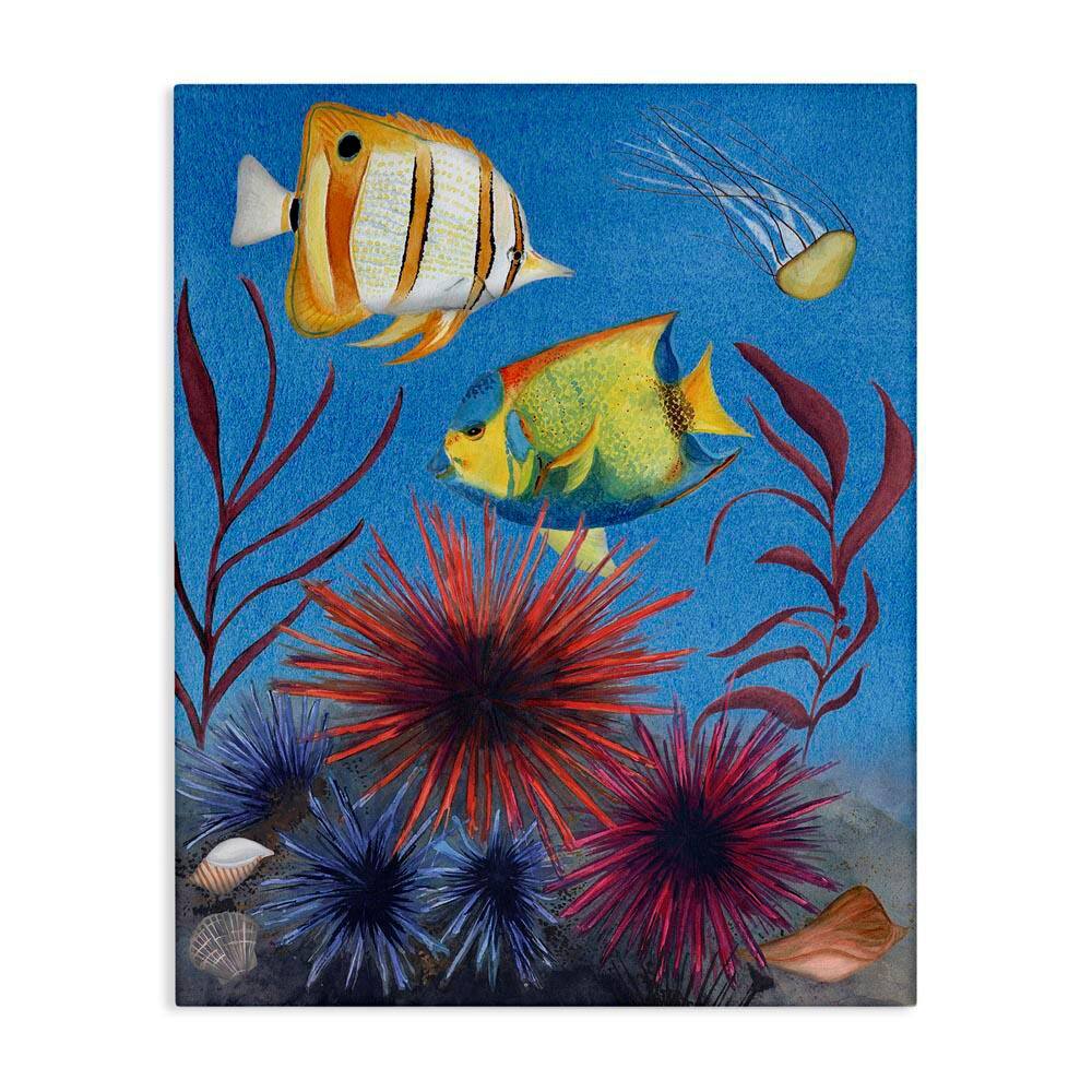 Stupell Industries Seafaring Fish and Urchins by Michelle Ingari ...