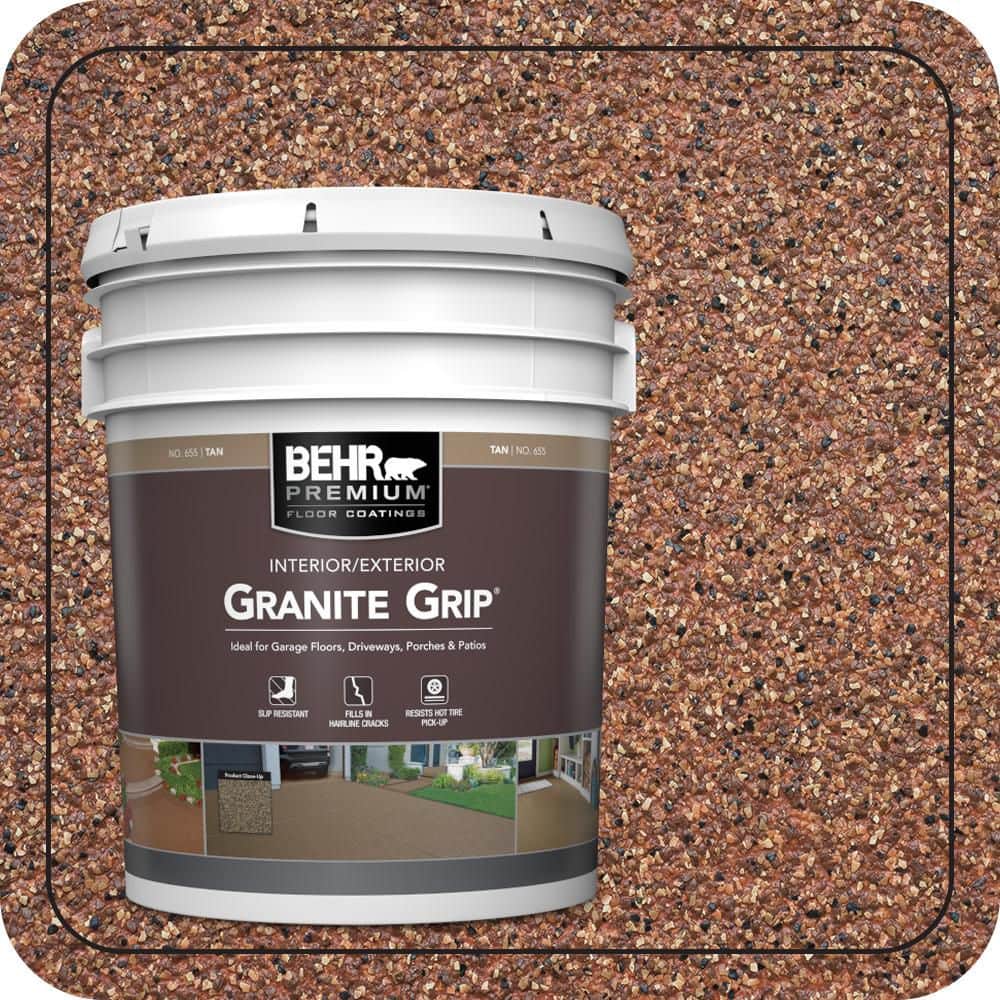 BEHR PREMIUM 5 Gal. #GG-09 Sunset Ridge Decorative Flat Interior ...