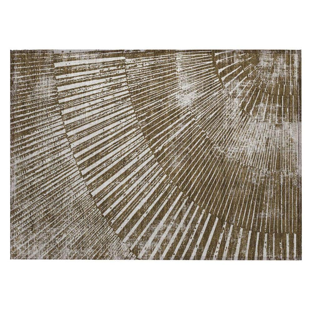 HomeRoots Chocolate 2 ft. x 3 ft. Woven Abstract Rectangle Indoor ...