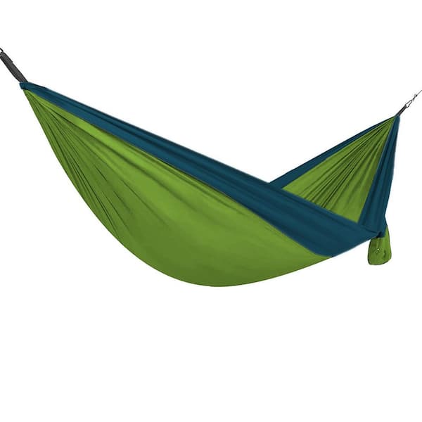 Tidoin 9 ft. Green Outdoor Deluxe Portable Hammock Compact Hammock ...