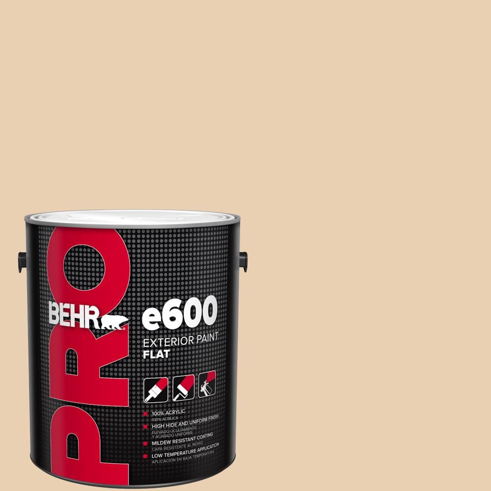 BEHR PRO 1 gal. #S290-2 White Bean Hummus Flat Paint PR61001 - The Home ...