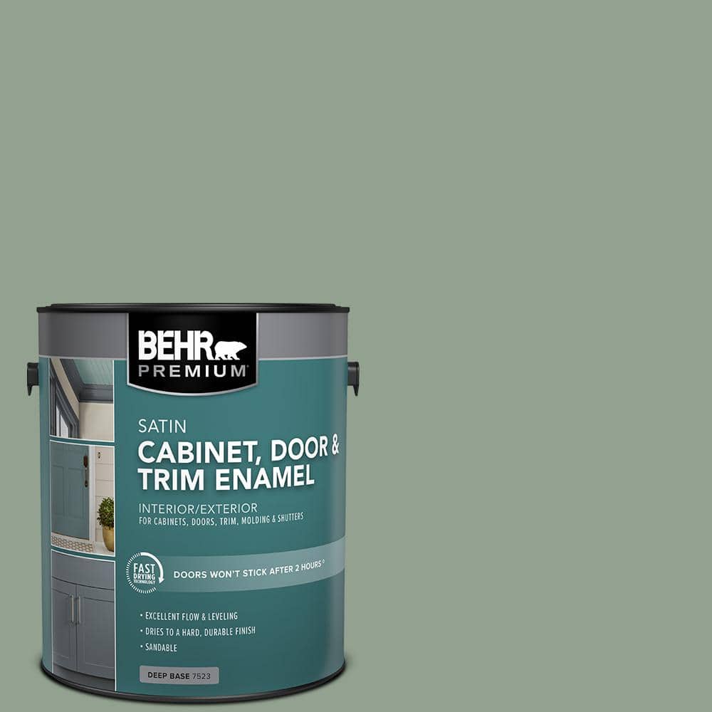 BEHR PREMIUM 1 gal. #N400-4 Forest Path Satin Enamel Interior/Exterior ...