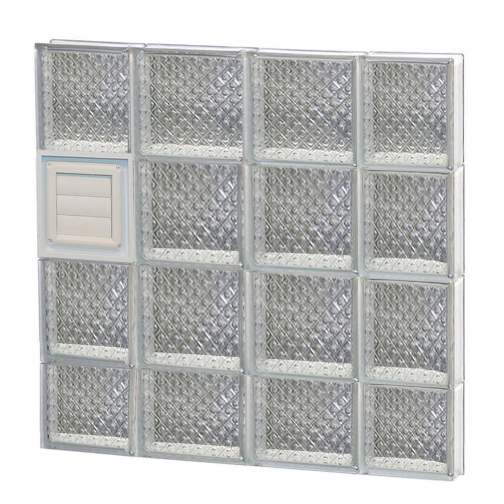 Clearly Secure 27 in. x 29 in. x 3.125 in. Frameless Diamond Pattern ...