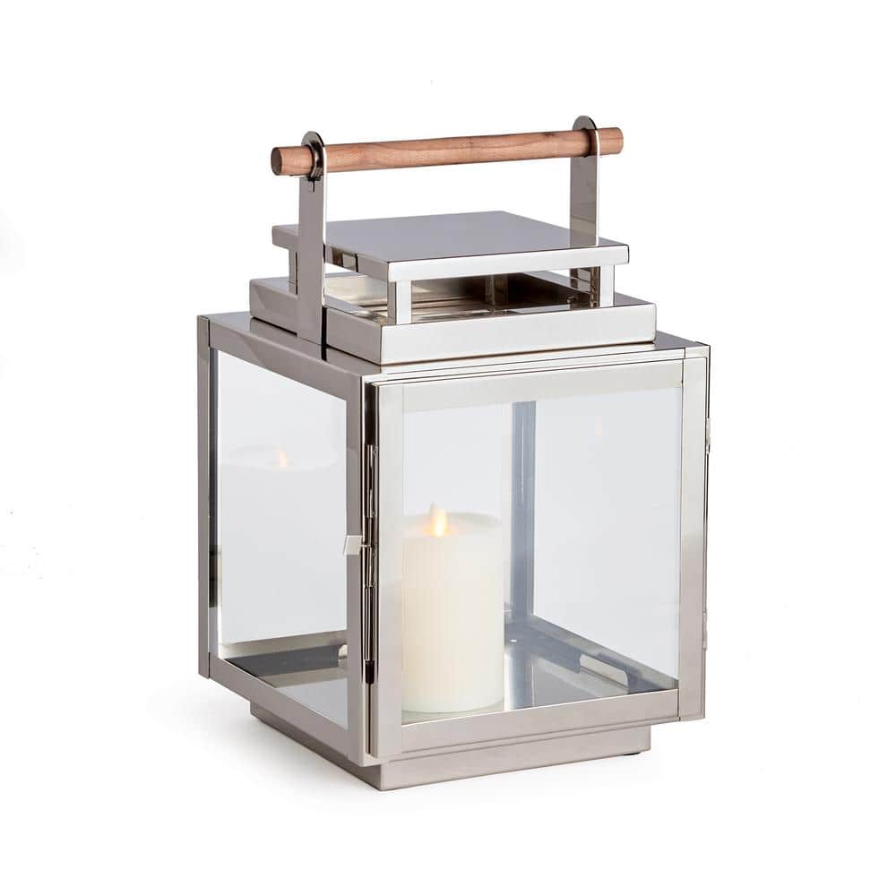 NAPA LLC Adwin Outdoor Silver Lantern Medium N4PX09SV - The Home Depot