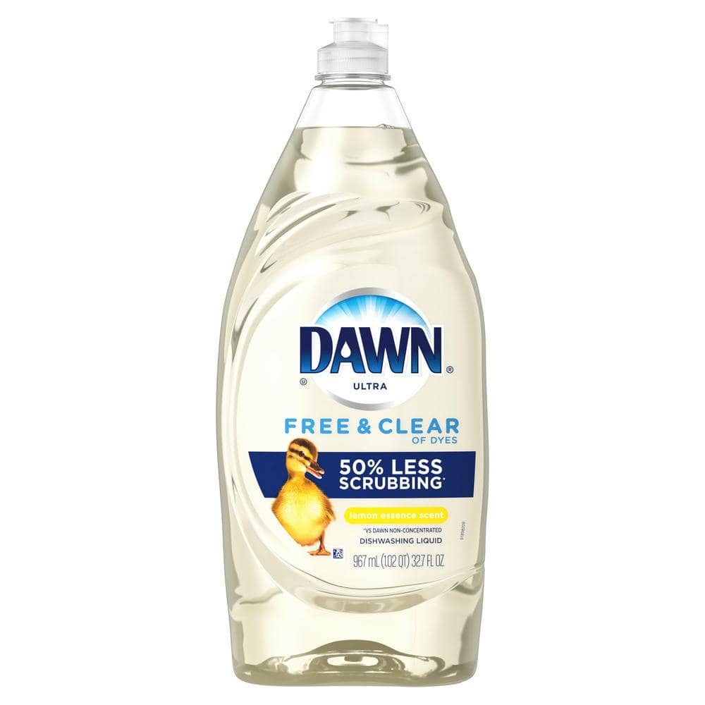 Dawn 32.7 oz. Free and Clear Lemon Essence Scent Dishwashing Liquid ...