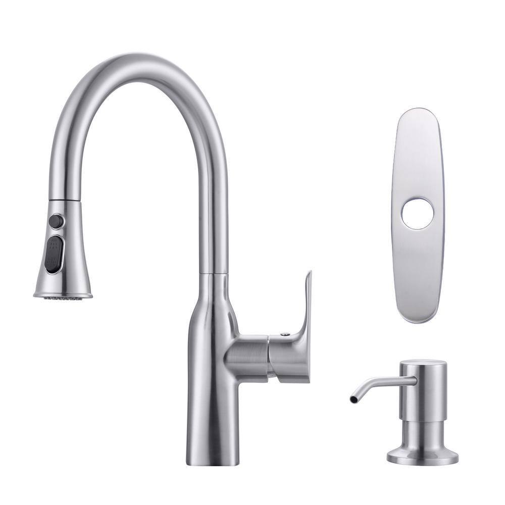 AVITAS Single Handle Pull Down Sprayer Kitchen Faucet with Soap ...