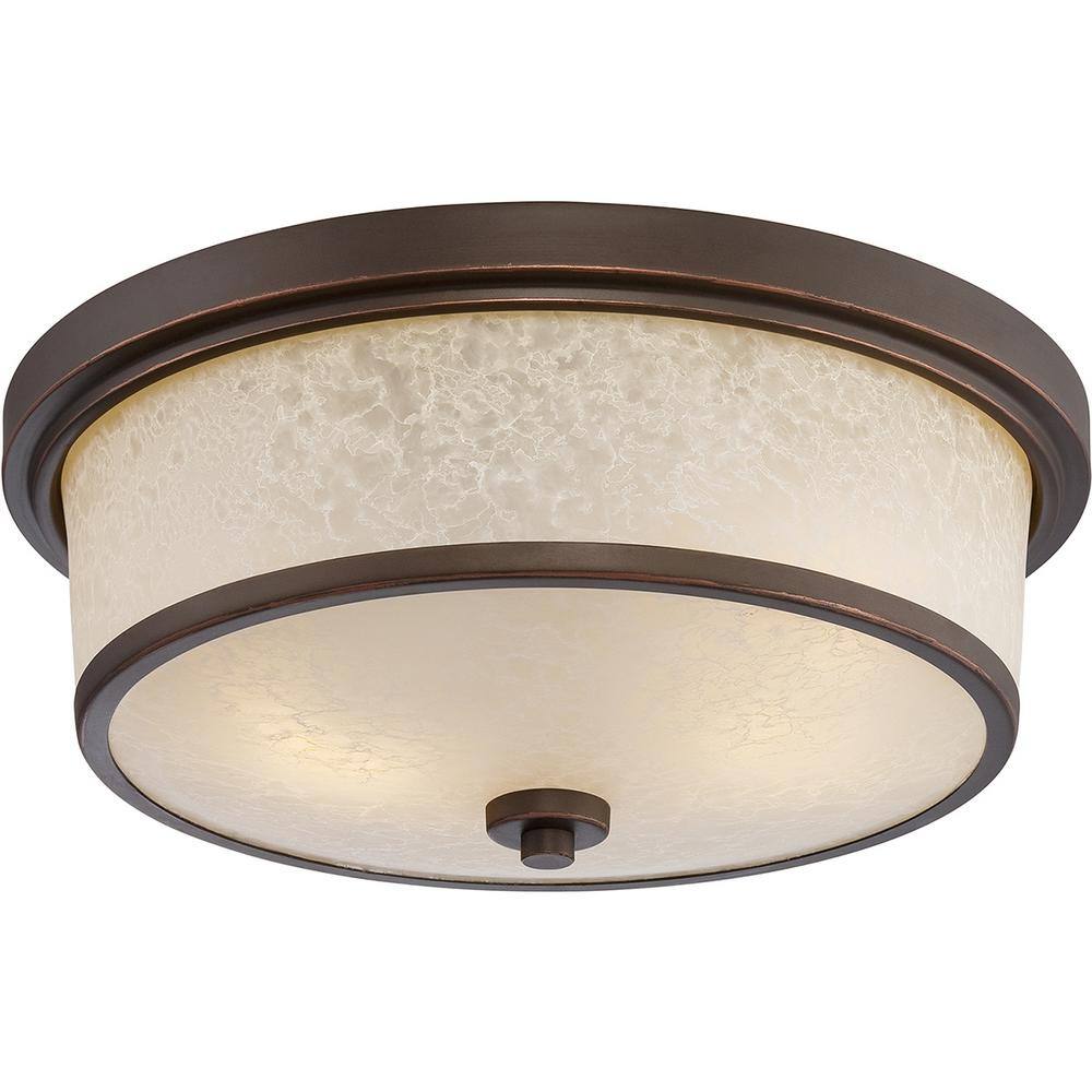 SATCO 9.8-Watt Mahogany Bronze Integrated LED Ceiling Flushmount 62/643 ...