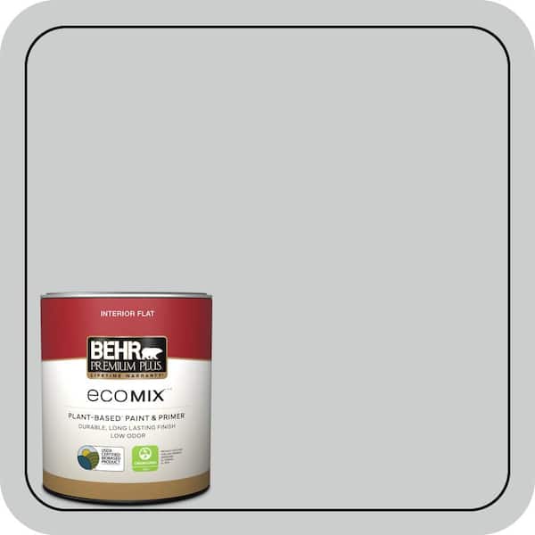 BEHR PREMIUM PLUS 1 qt. #N500-2 Loft Space Flat EcoMix Plant-Based ...
