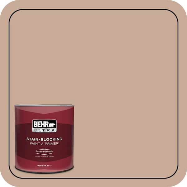 BEHR ULTRA 1 qt. #S220-3 Sanderling Extra Durable Flat Interior Paint ...