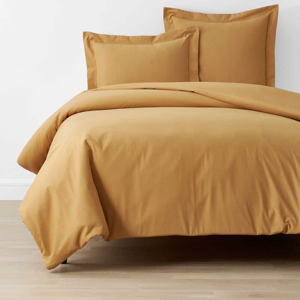 The Company Store Brushed Cotton Nutmeg Solid Full/Queen Cotton Duvet ...