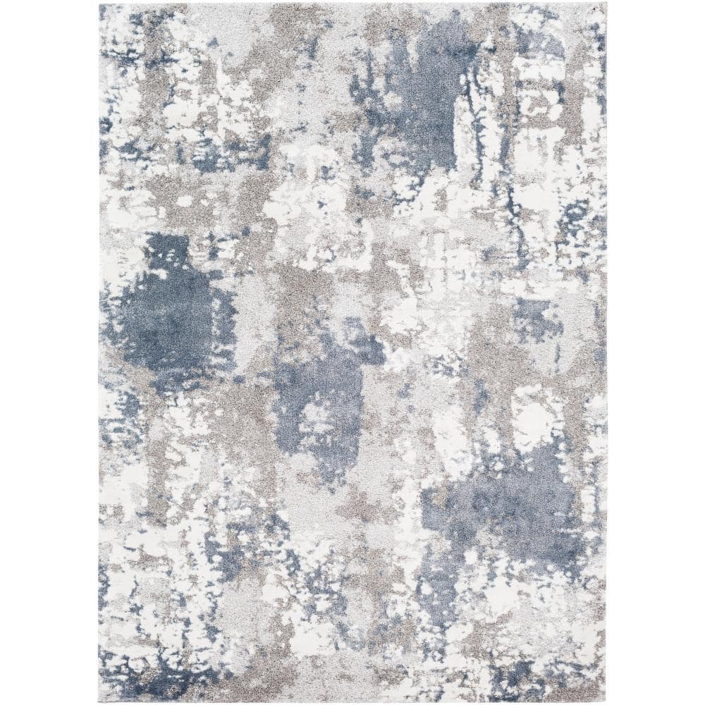 Livabliss Ariana Denim 6 ft. 7 in. x 9 ft. 6 in. Abstract Modern Area ...