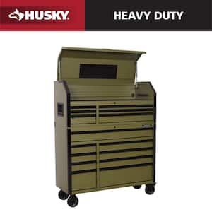 Husky Heavy-Duty 52 in. W 15-Drawer Matte Red Steel Rolling Tool Chest ...