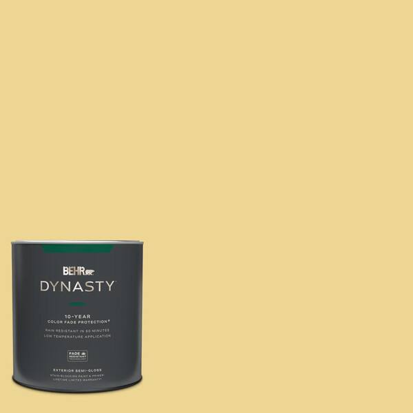 BEHR DYNASTY 1 qt. #370D-4 Mustard Seed Semi-Gloss Enamel Exterior ...