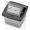 Leviton Pop-Up Floor Box with 20 Amp, Tamper-Resistant Self-Test GFCI ...