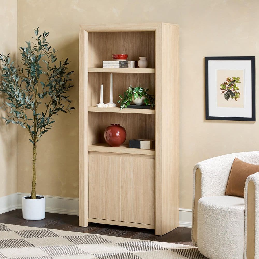 Walker Edison Furniture Company Amira 72 in. Tall Light Ash Modern MDF ...