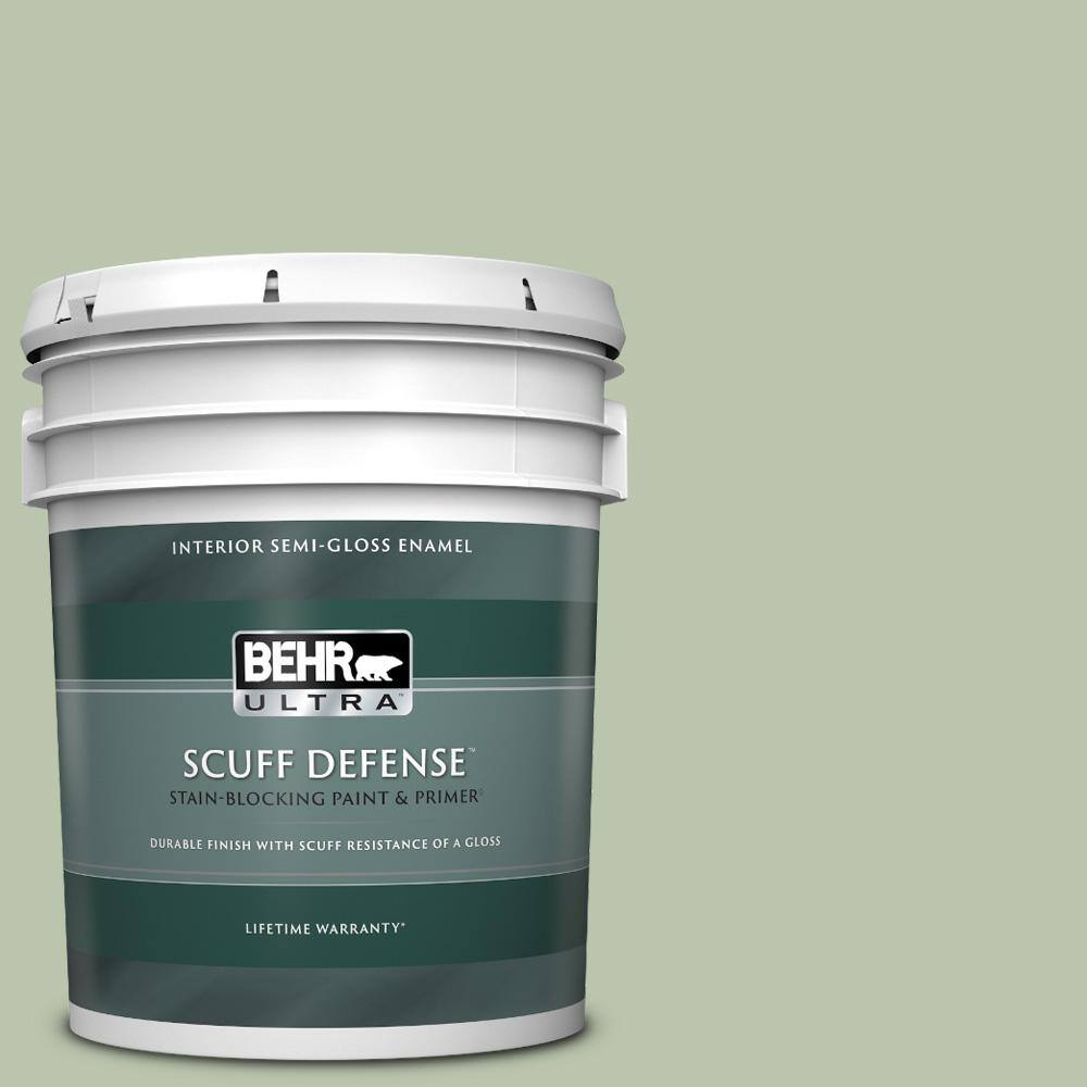 BEHR ULTRA 5 gal. #PPU11-10 Whitewater Bay Extra Durable Semi-Gloss ...