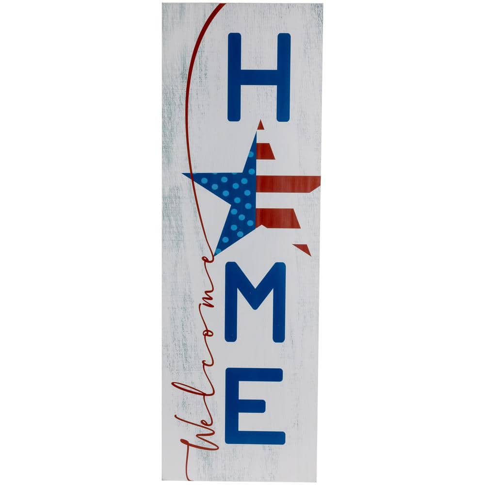 Northlight Welcome Home Americana Wooden Porch Sign - 35.75 in ...