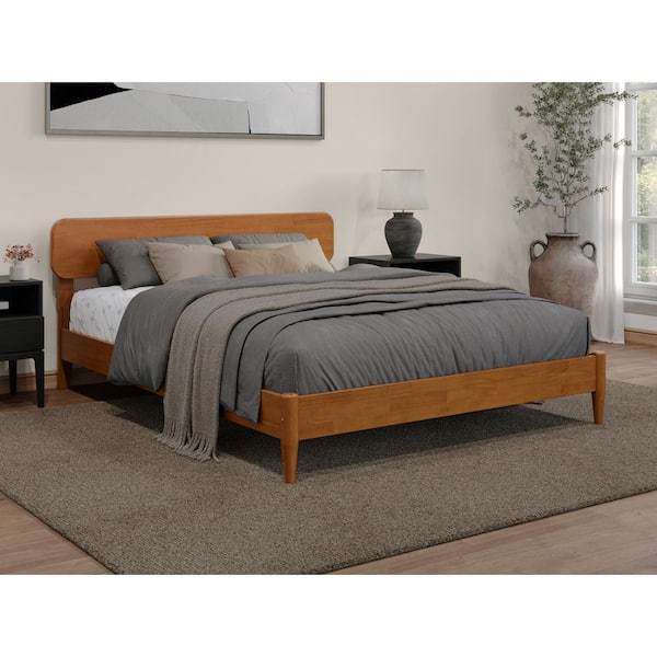 AFI Florence Light Toffee Natural Bronze Solid Wood Frame Queen Low ...