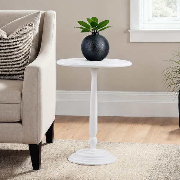 Convenience Concepts Classic Accents Amelia 18 in. White Round Wood ...