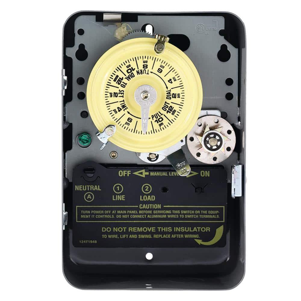 Intermatic T170 Series 40 Amp 24-Hour Mechanical Time Switch with ...