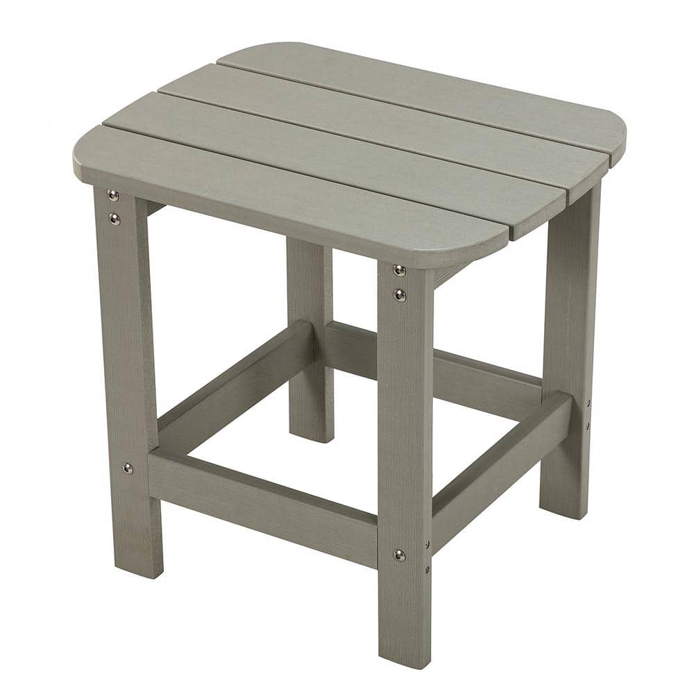 Tenleaf Gray Plastic Outdoor Side Table with Extension VM705-8 - The ...