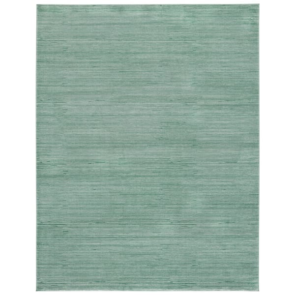 SAFAVIEH Vision Light Green 8 ft. x 10 ft. Solid Marle Area Rug VSN606X ...
