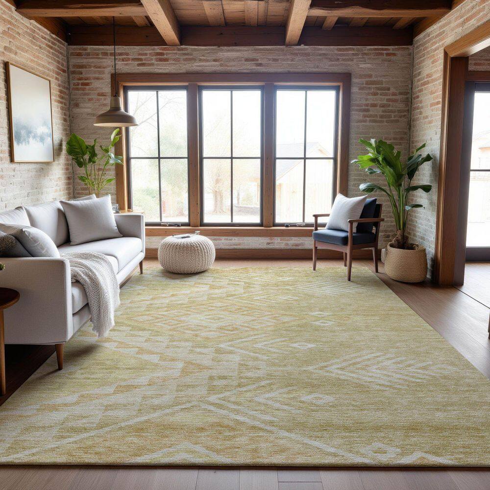 Addison Rugs Mayfield Premium Machine Washable Abstract AMF1091 Tan 8 ...