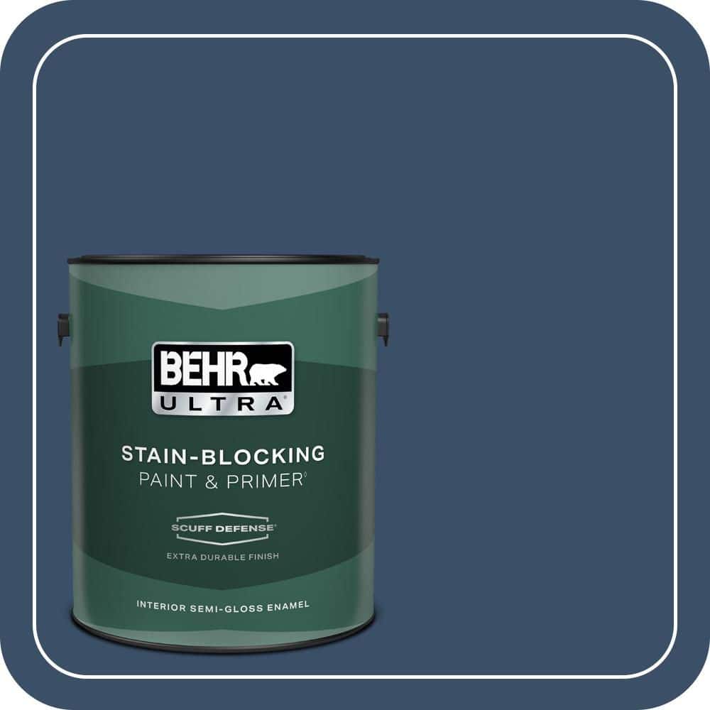 BEHR ULTRA 1 gal. #M510-7 Inked Extra Durable Semi-Gloss Enamel ...