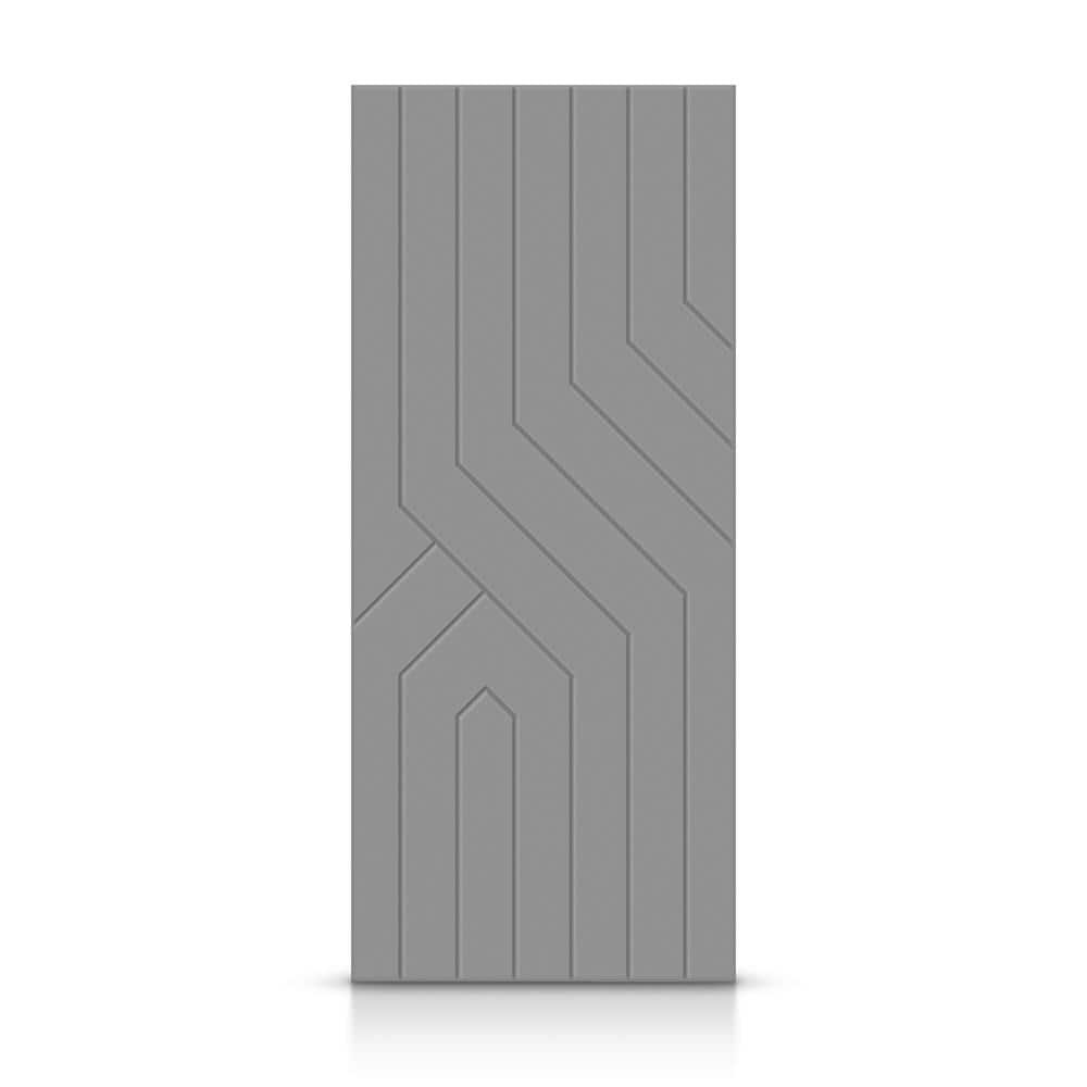 CALHOME 42 in. x 96 in. Hollow Core Light Gray Painted Composite MDF ...