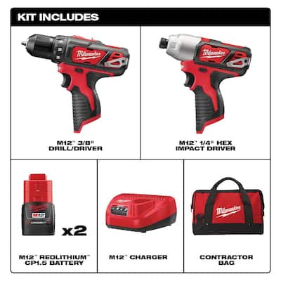 Milwaukee M12 - Milwaukee - Power Tool Combo Kits - Power Tools - The ...