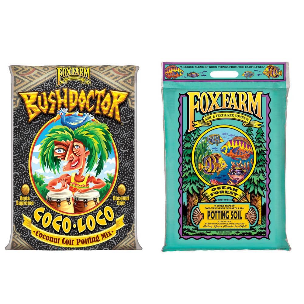 FOXFARM Bush Doctor Coco Loco and Ocean Forest Garden Potting Soil Mix ...