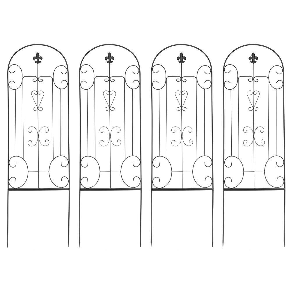 YIYIBYUS 60 in. Black Steel Heavy-Duty Standard Design Garden Climbing ...