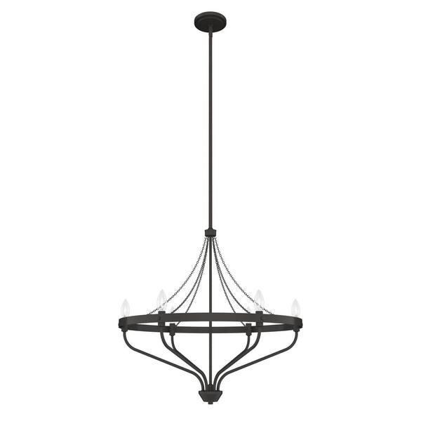 Hunter Merlin 6-Light Noble Bronze Wagon Wheel Chandelier 19796 - The ...