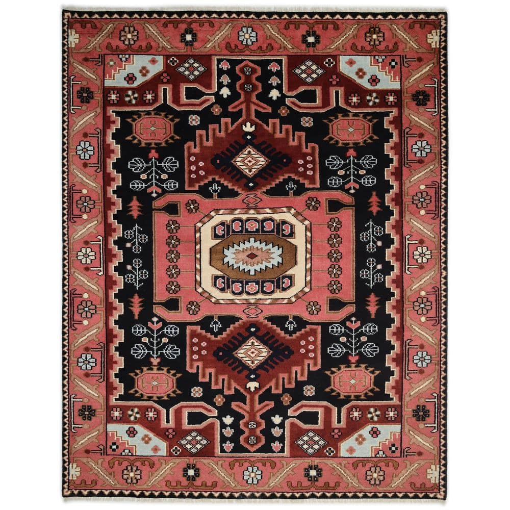 Solo Rugs Mojave Bohemian Black 5 ft. x 8 ft. Area Rug S3405-05000800 ...