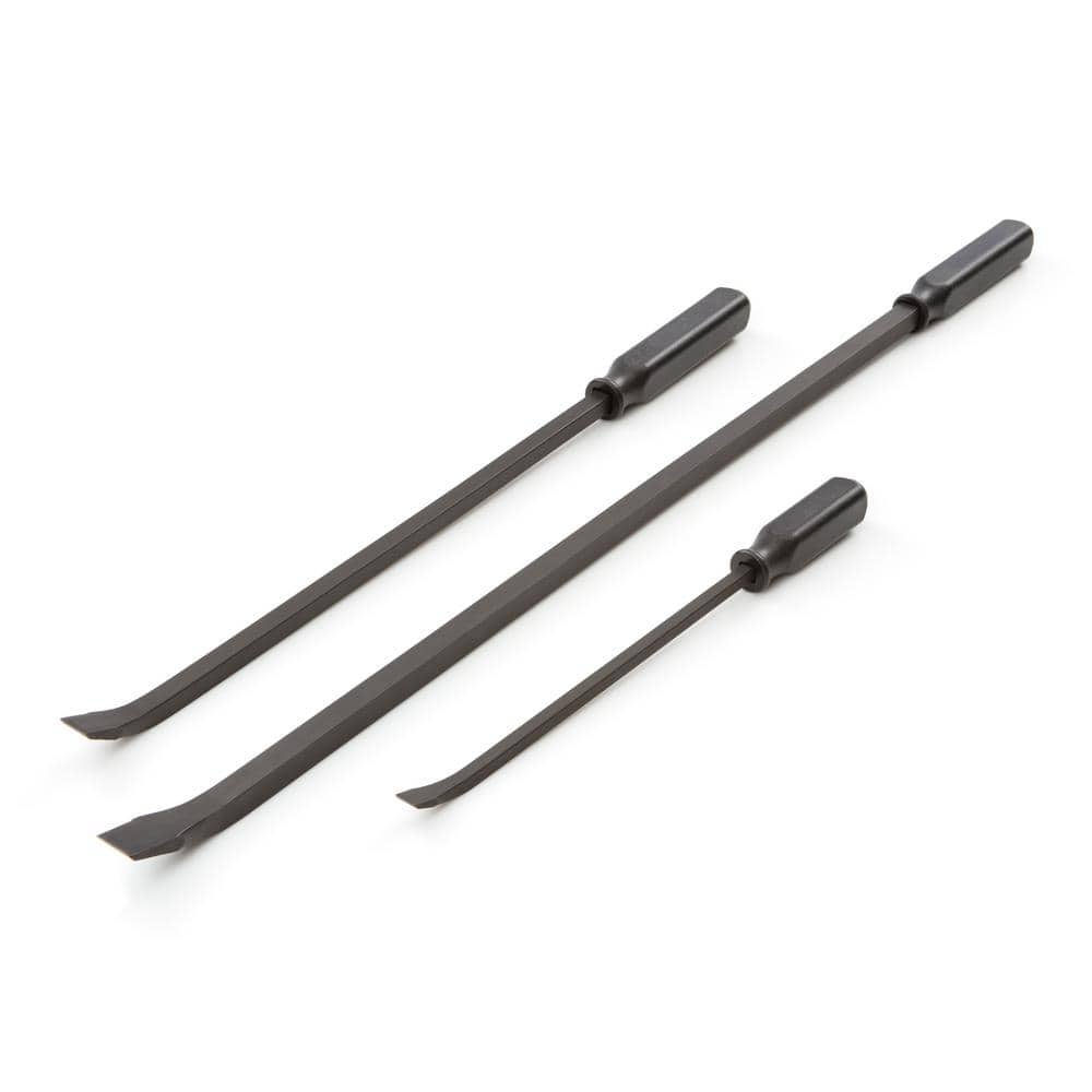 TEKTON 17 in., 25 in. and 36 in. Angled End Handled Pry Bar Set (3 ...