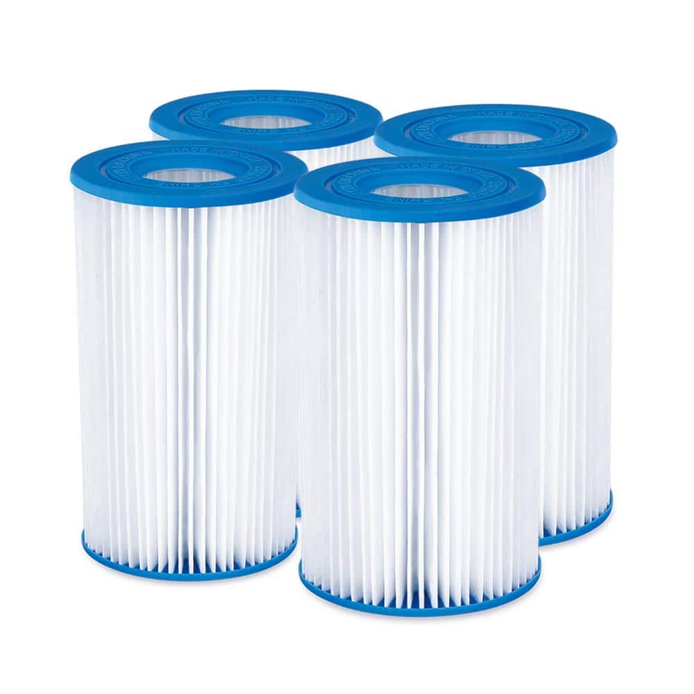 Summer Waves 4.13 in. Dia Replacement Pool Filter Cartridge (4-Pack ...
