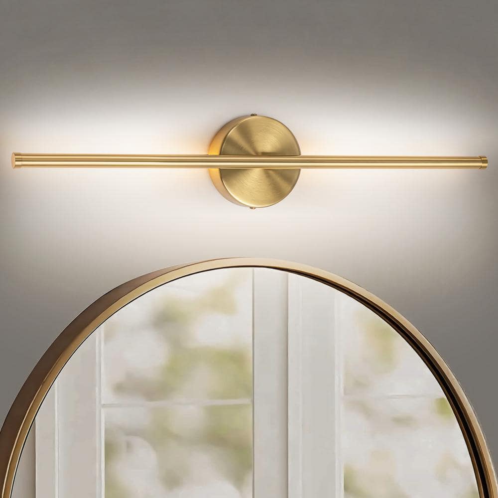 Rennnsan Aidan 1-Light Gold Linear Dimmable LED Wall Sconce WS8101 ...